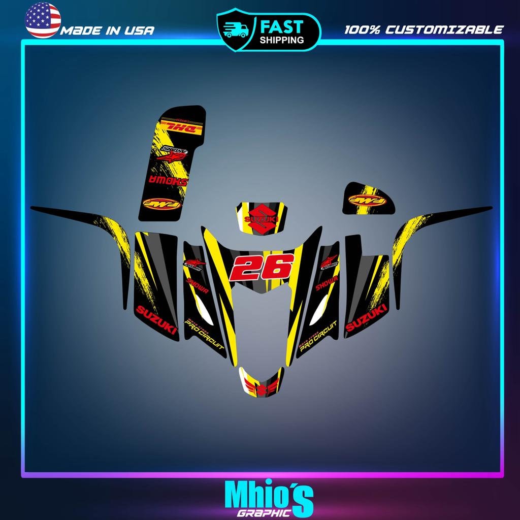 LTZ 400 Suzuki Wrap Graphics Stickers Kit Decals Atv Quad 2003-2008 Kfx ...