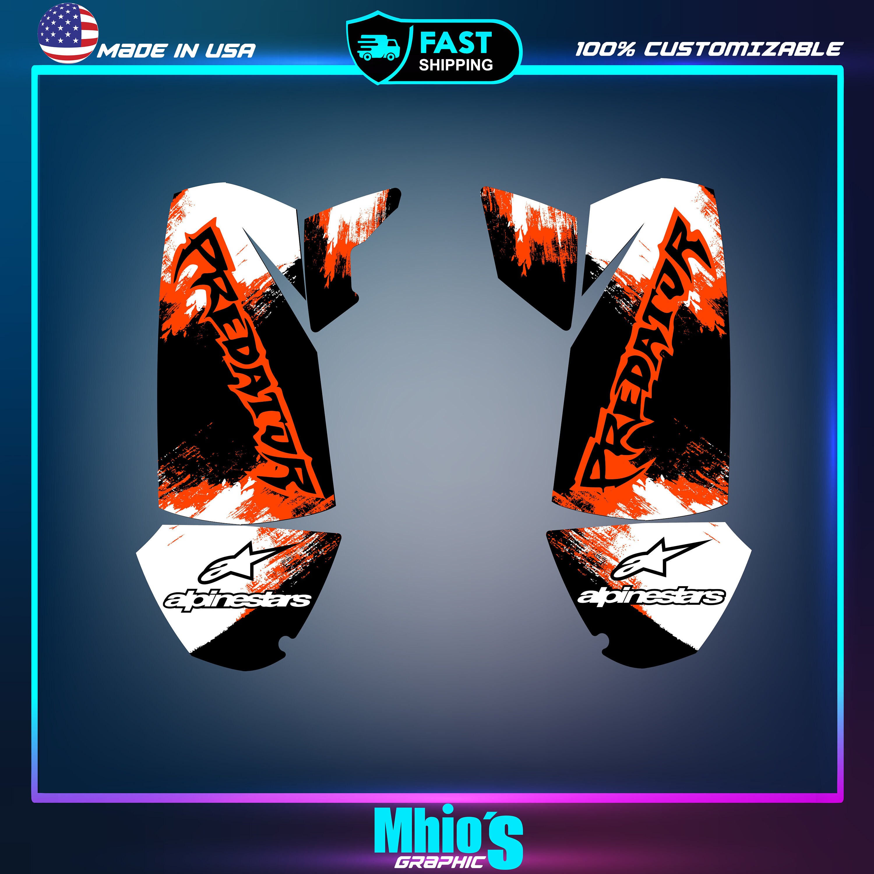 Polaris Predator 500 Graphics Full Decals Stickers Kit Atv| Polaris ...