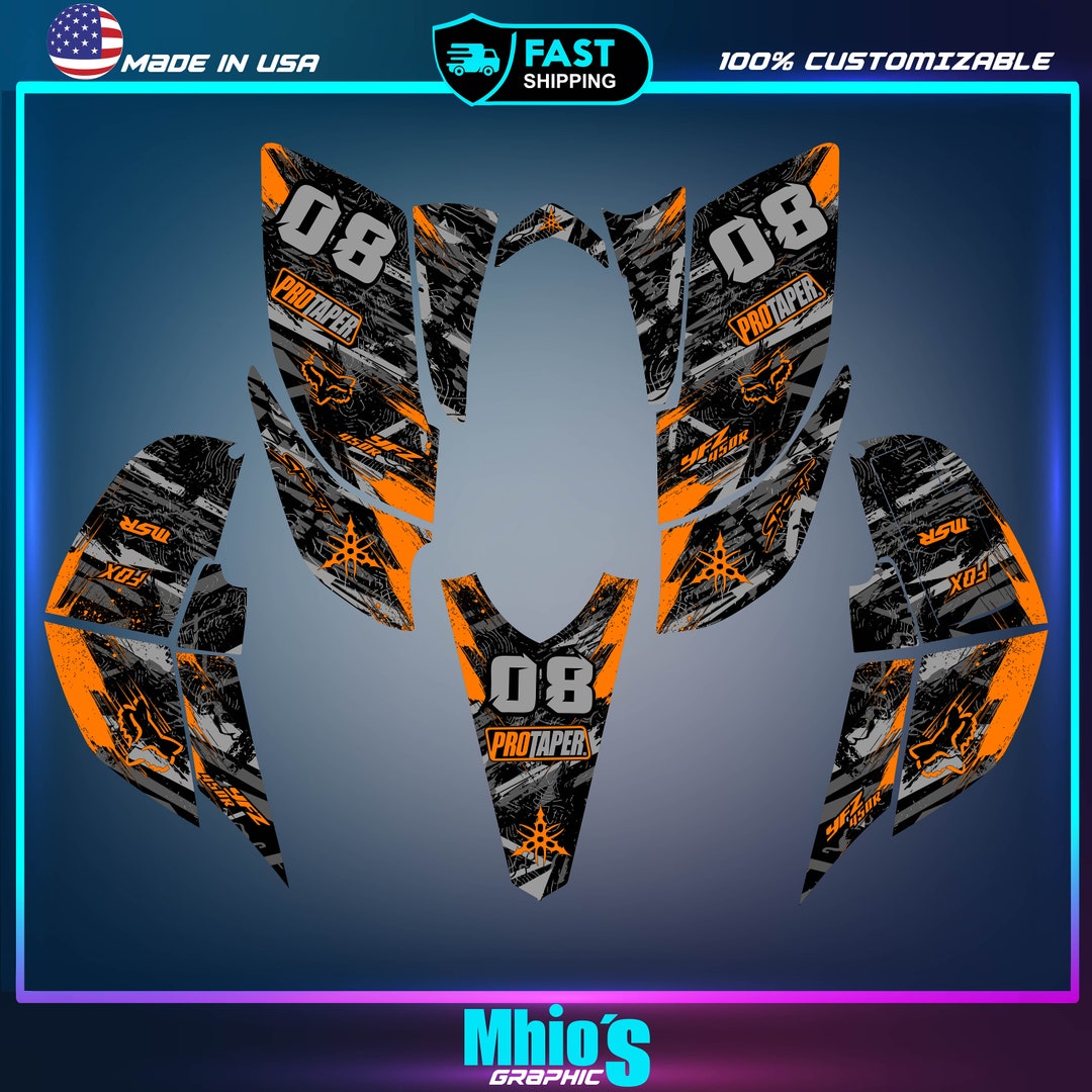 Yamaha YFZ 450 Graphics Kit 2003 2004 2005 2006 2007-2008 Stickers ...