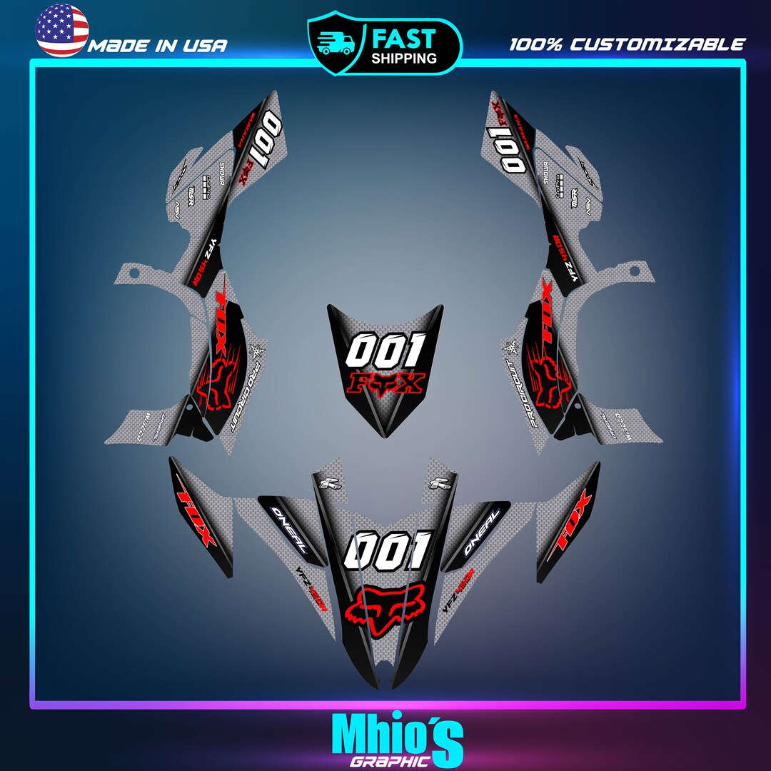 Yamaha YFZ 450 Graphics Kit 2009-2013 Stickers Decals Kit 2010 2011 ...