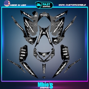 Yamaha Raptor 700 700R Graphics Kit 2013 2017 2022 to 2025 Decals ...