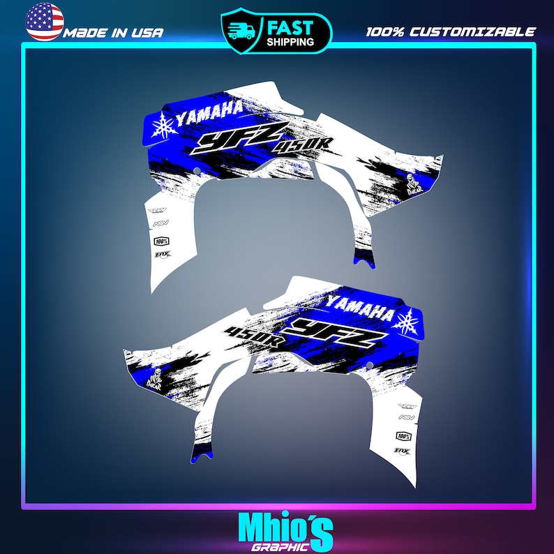 YAMAHA YFZ 450R Full Graphics Kit 2014-2023 | Yamaha YFZ 450R Decals ...