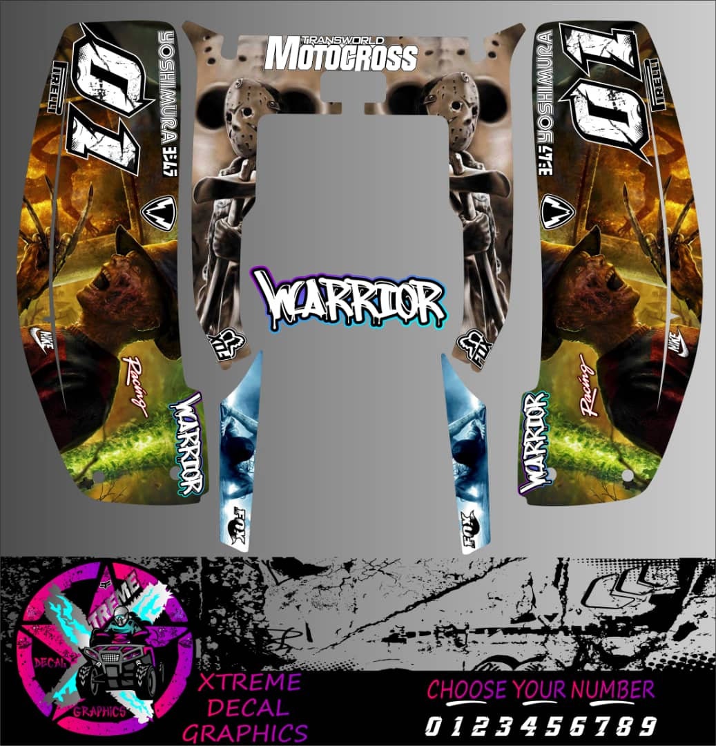 Yamaha Warrior 350 Decals Graphics Stickers Full Kit Atv - Etsy