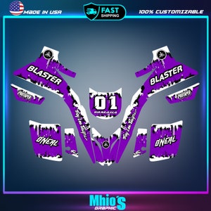 Yamaha Blaster YFS 200 Yfs200 Decals Graphics Stickers Full Kit ATV ...