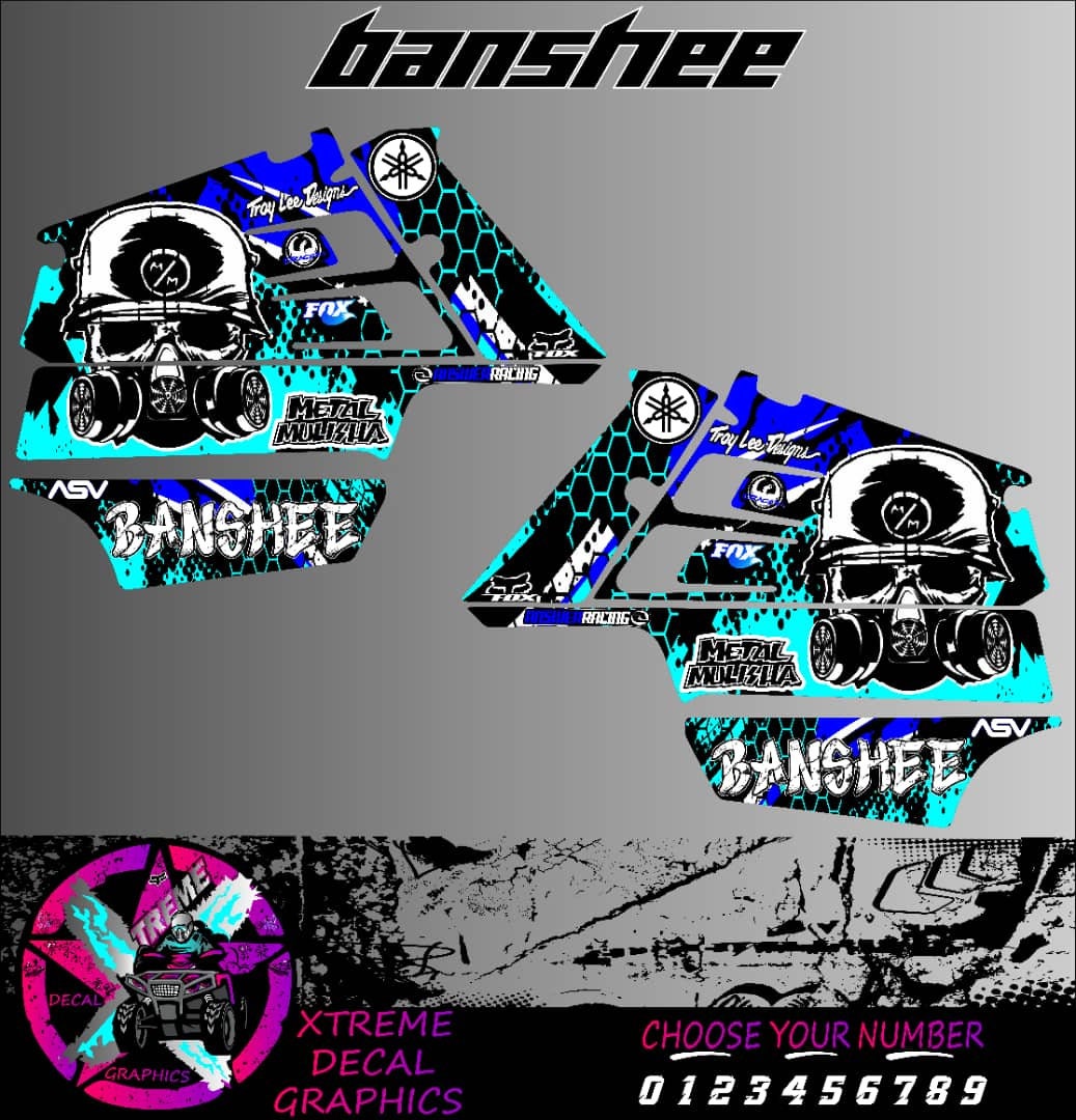 Yamaha Banshee 350ATV Full Graphics Kit Yamaha Vinyl Decals - Etsy