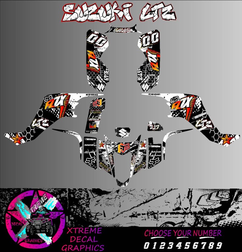 LTZ 400 Suzuki Wrap Graphics Stickers Kit Decals Atv Quad - Etsy