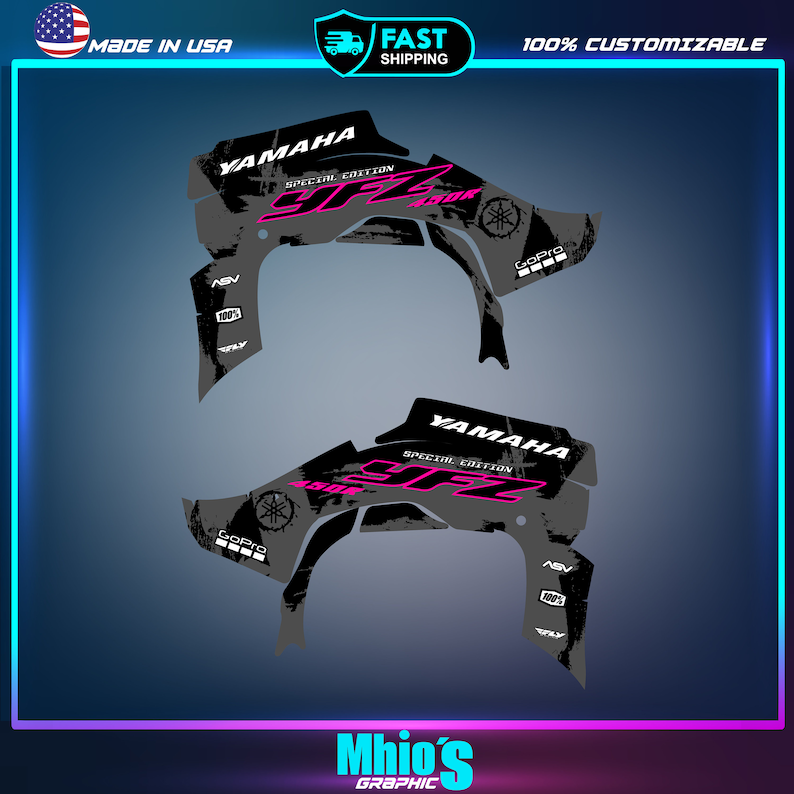 Graphics Kit for YAMAHA YFZ450 YFZ450R (2014-2024) YFZ 450| Dirt Bike ...