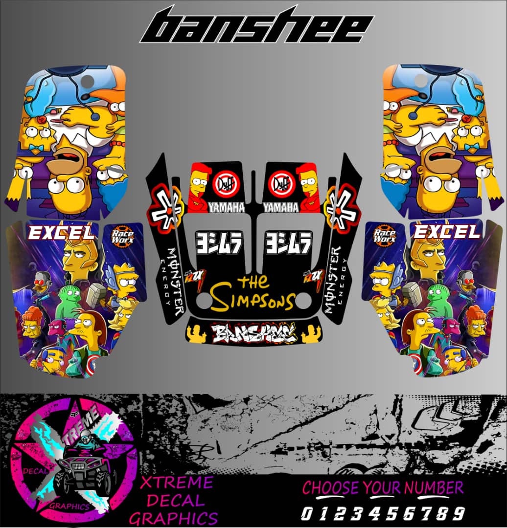 Yamaha Banshee 350ATV Full Graphics Kit Yamaha Vinyl Decals - Etsy