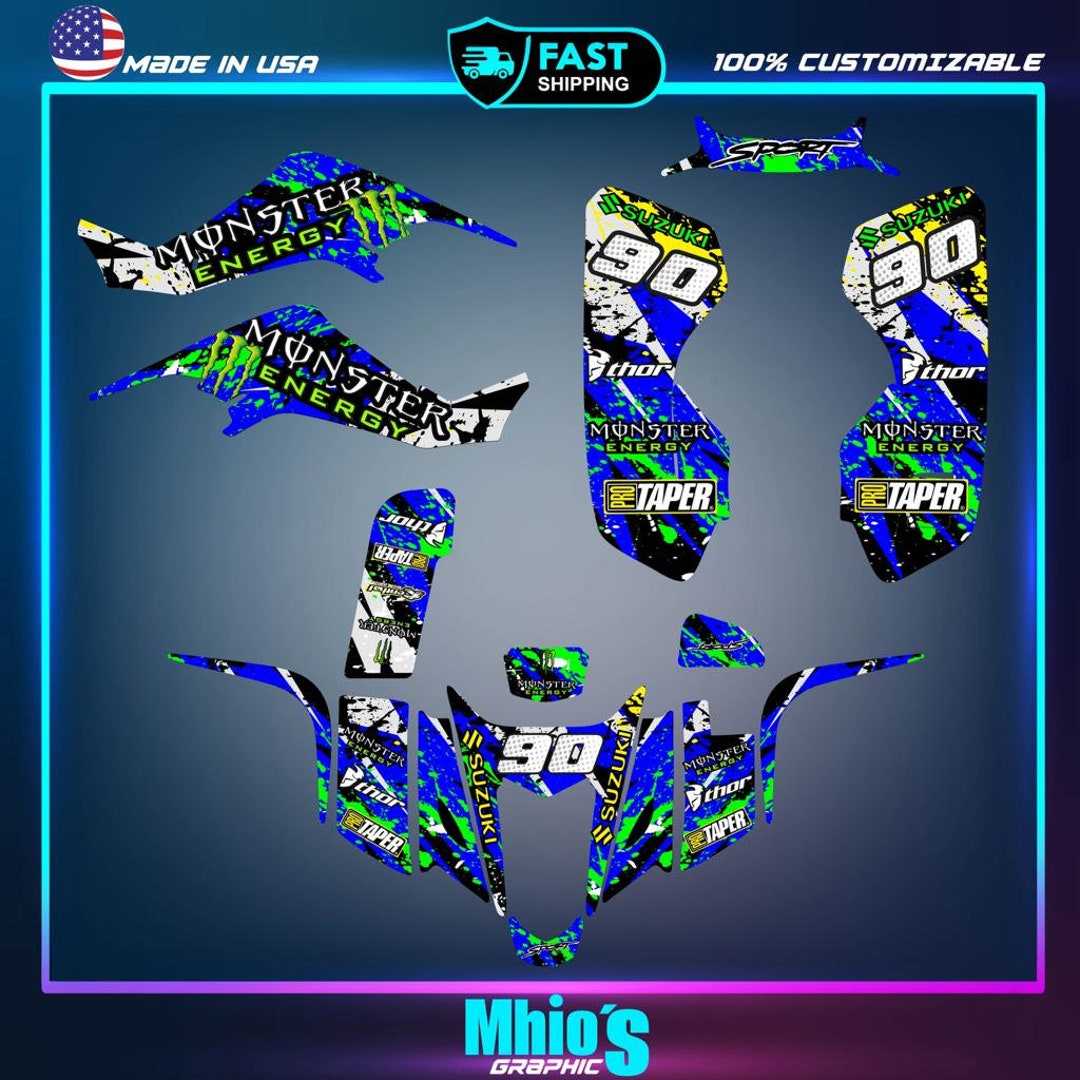 LTZ 400 Suzuki Wrap Graphics Stickers Kit Decals Atv Quad 2003-2008 Kfx ...