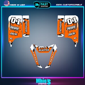 Yamaha Blaster YFS 200 Yfs200 Decals Graphics Stickers Full Kit ATV ...