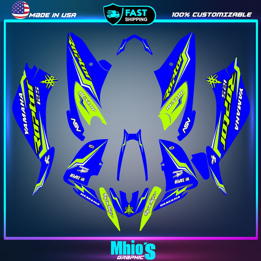 Yamaha Raptor 125 Graphic Kit ATV Graphics Decals Kit All Years - Etsy