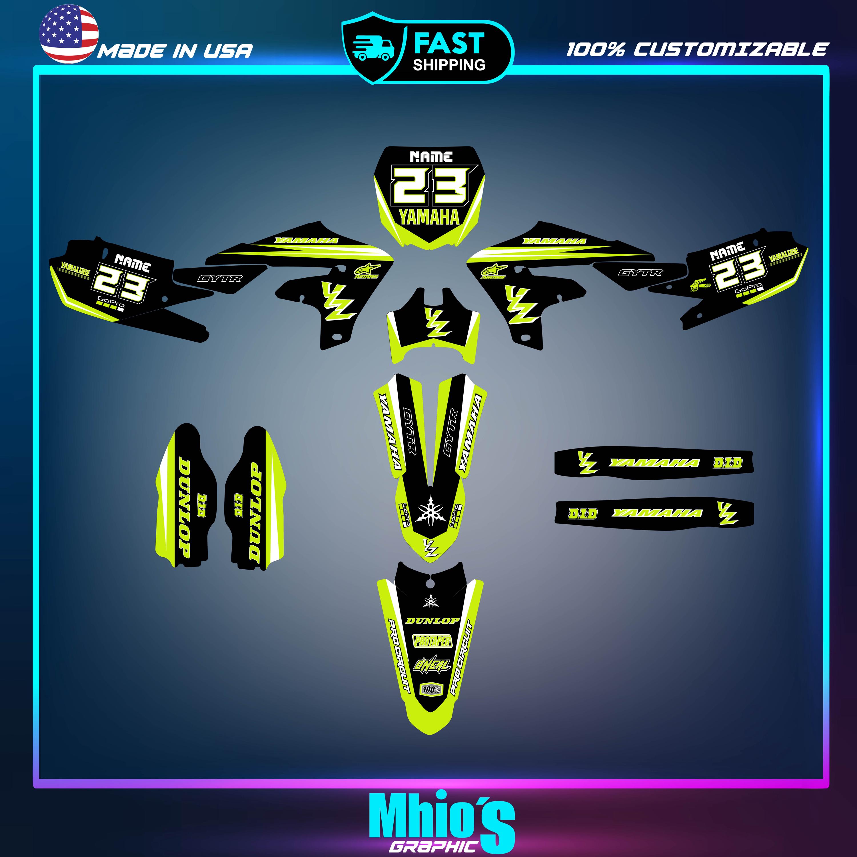 Graphics Decals Stickers Kit Yamaha YZ250F 2019-2023 YZ450F 2018-2022 ...