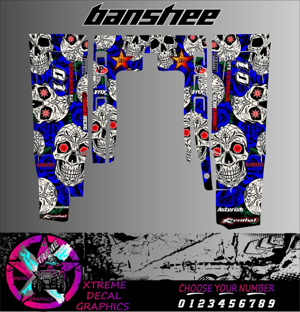 Yamaha Banshee 350ATV Full Graphics Kit Yamaha Vinyl Decals - Etsy