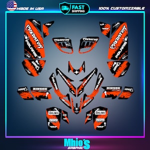 Polaris Predator 500 Graphics Full Decals Stickers Kit Atv| Polaris ...