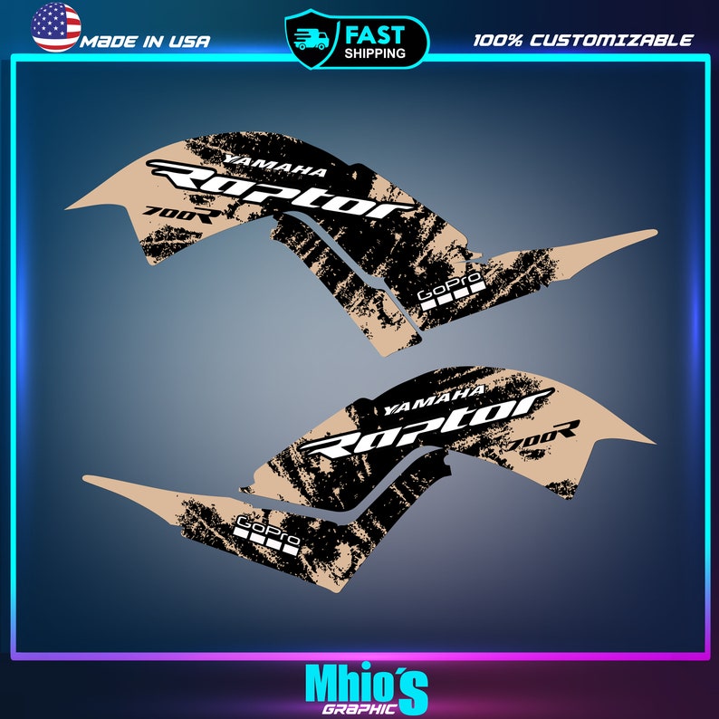 Yamaha Raptor 700 700R Graphics Kit 2013 2017 2022 to 2025 Decals ...