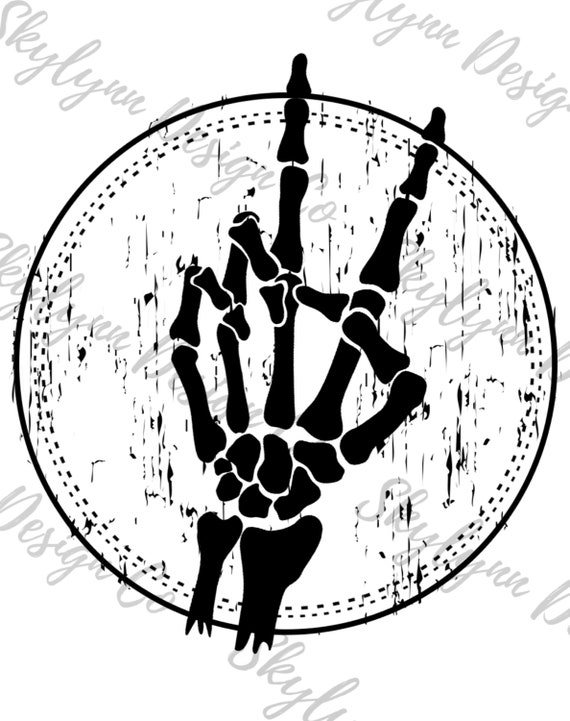 Skeleton Peace Sign PNG Digital Download Png Sublimation - Etsy