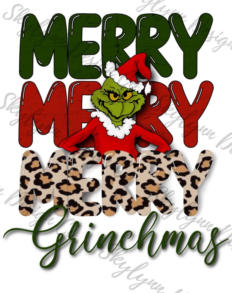 Merry Grinchmas PNG, PNG Sublimation, Digital Download, Print and Cut ...