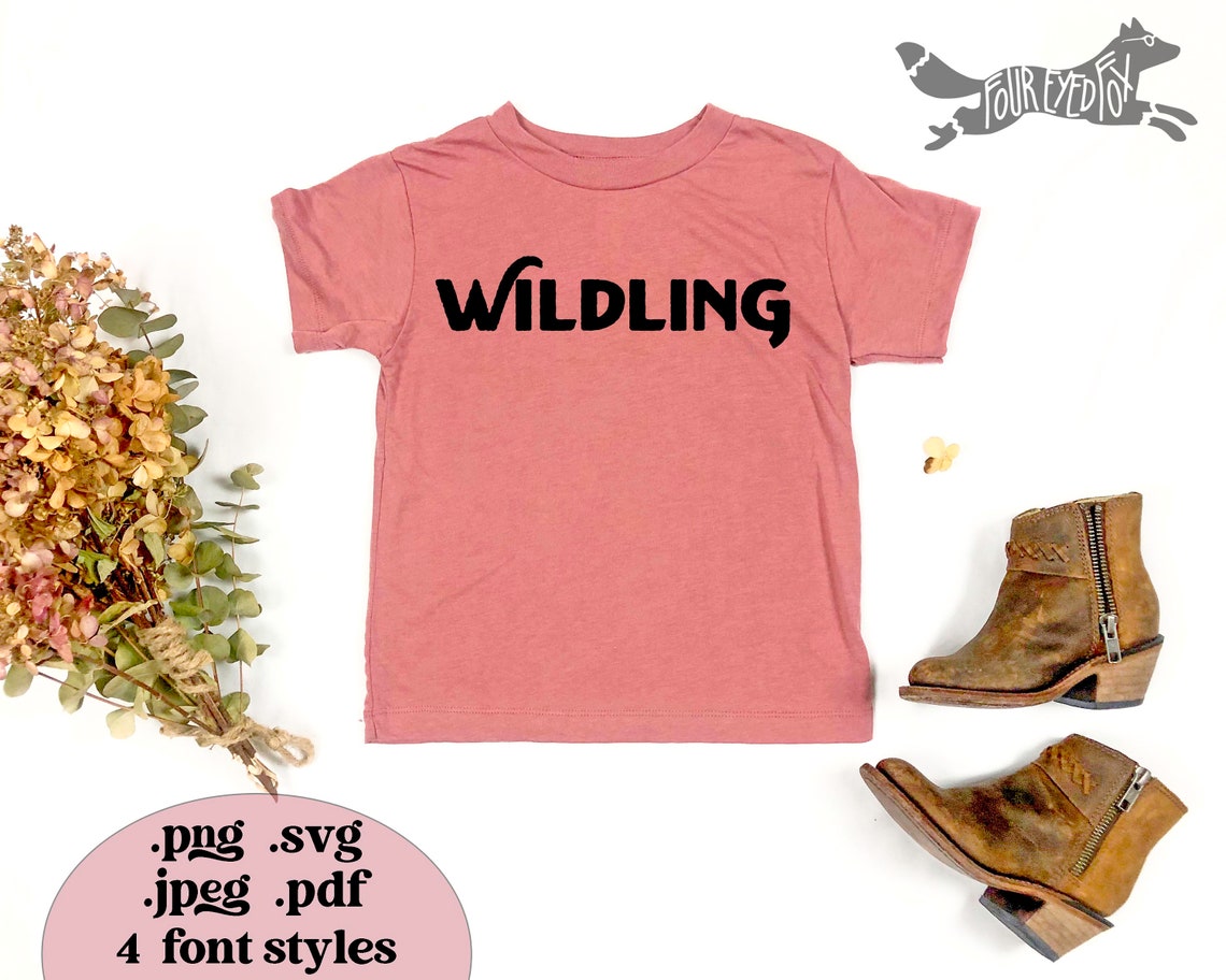 Wildling svg png pdf jpeg trendy kids shirt design boho kids | Etsy