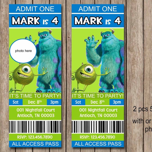 Monster University Invitation - Etsy