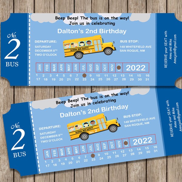 Bus Invitation - Etsy