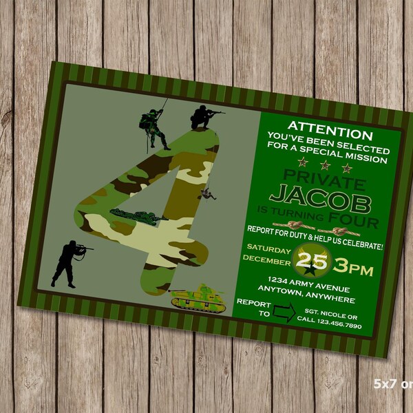 Soldier Birthday - Etsy