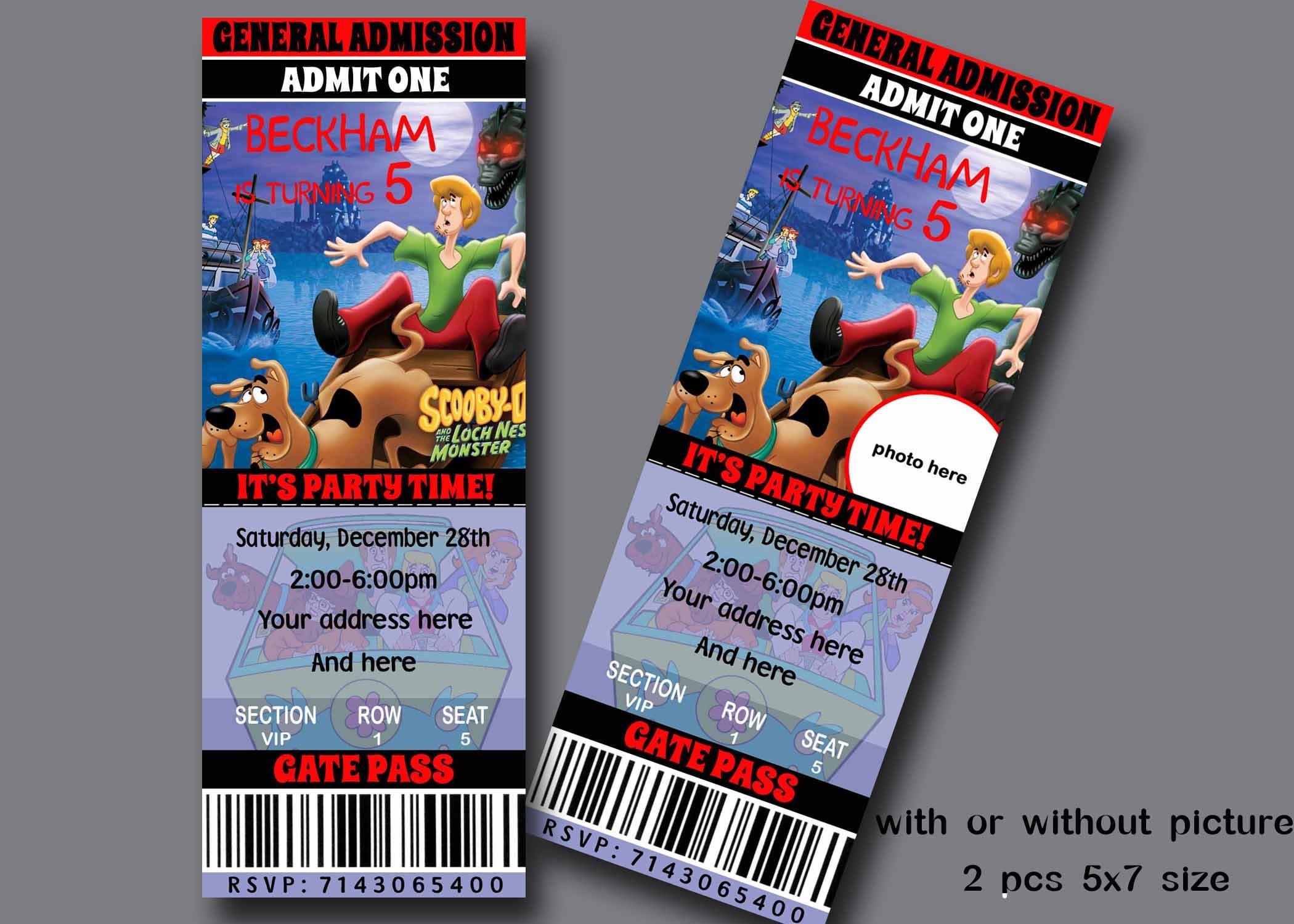 Scooby Doo Birthday Invitation, Scooby Doo Birthday Party, Scooby Doo ...