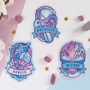 Dnd Class Stickers - Glossy Vinyl Stickers / D&D, Dungeons and Dragons ...