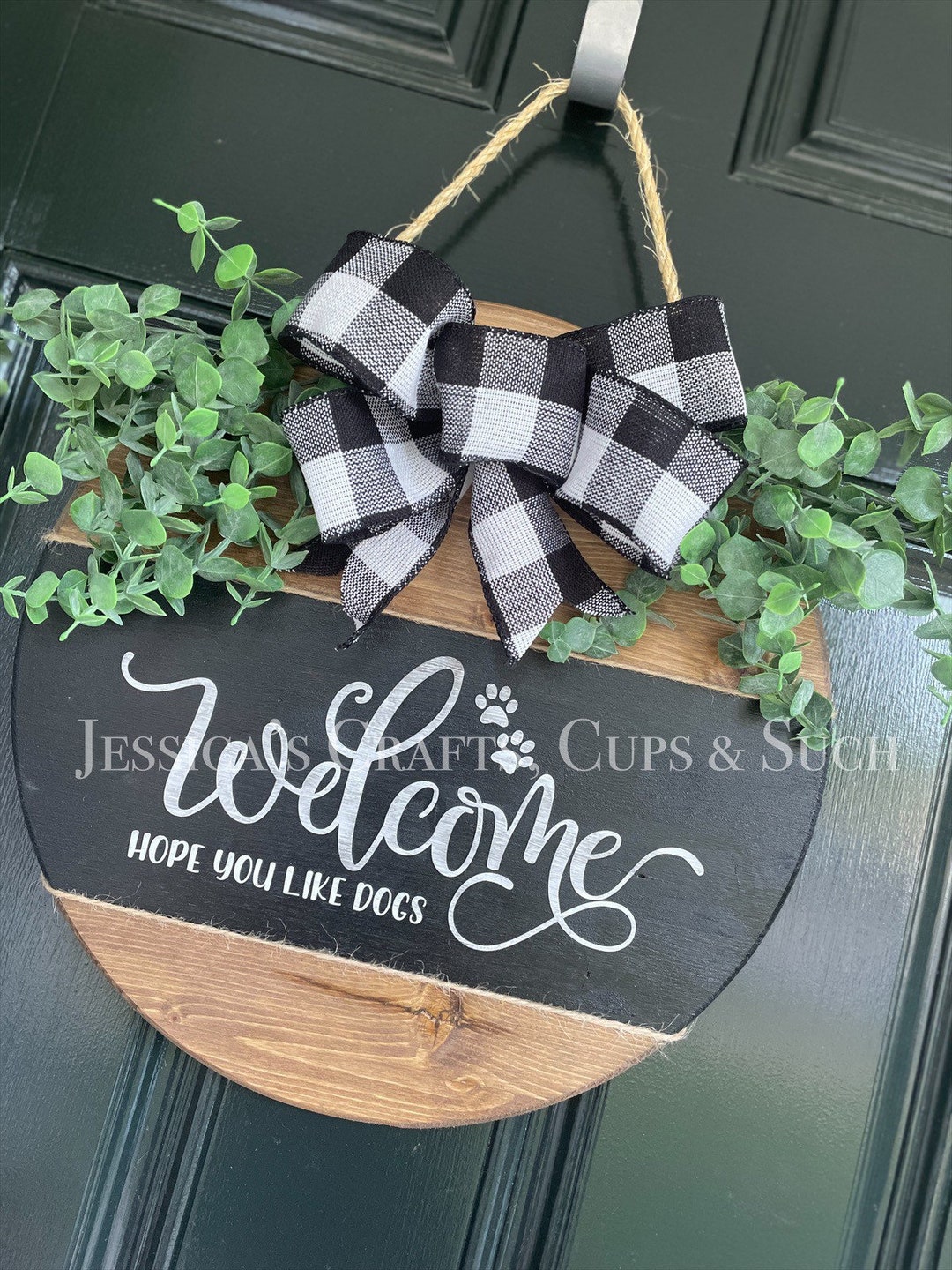 Welcome “hope You Like Dogs” Door Sign - Etsy