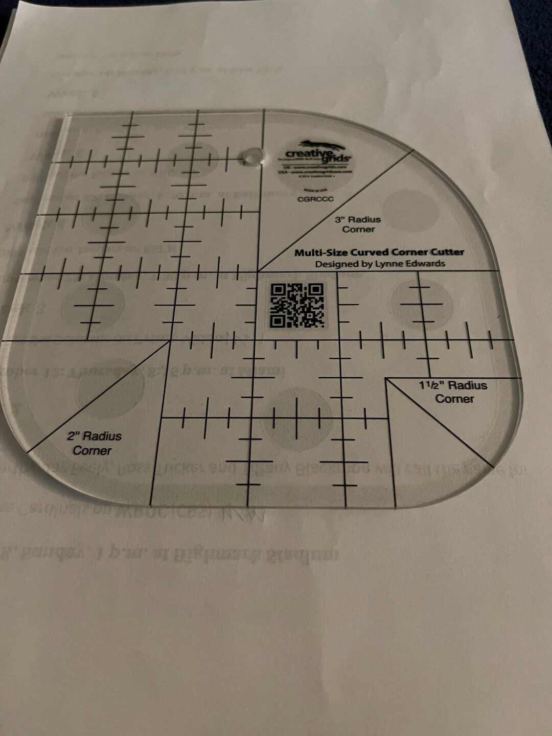 Curved Corner Cutter Template From Creative Grids - Etsy