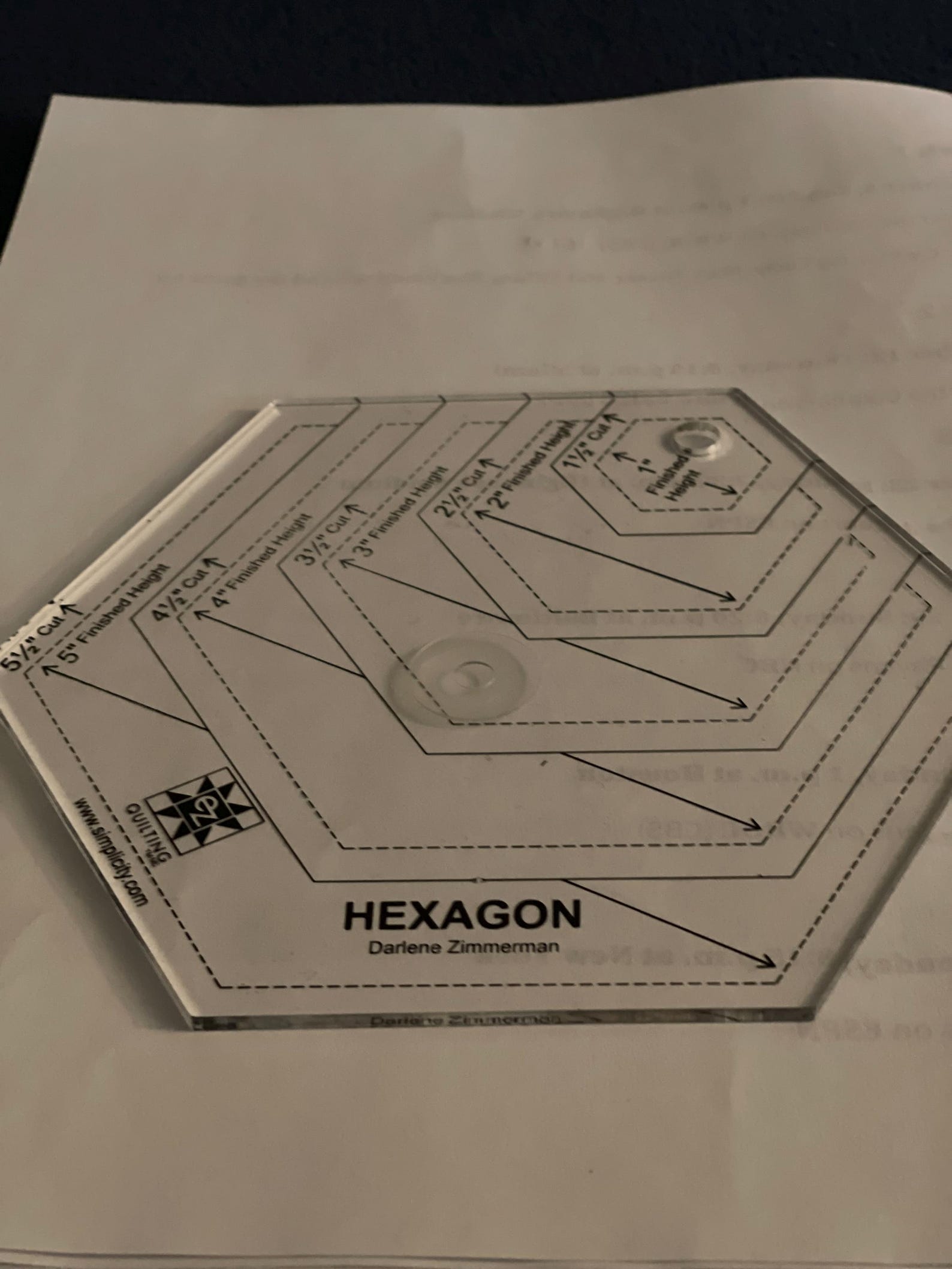 Hexagon Acrylic Template Ruler - Etsy