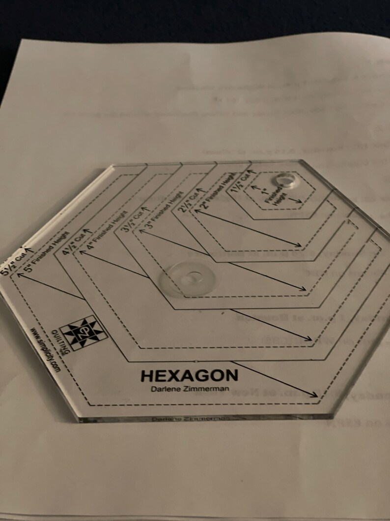 Hexagon Acrylic Template Ruler - Etsy