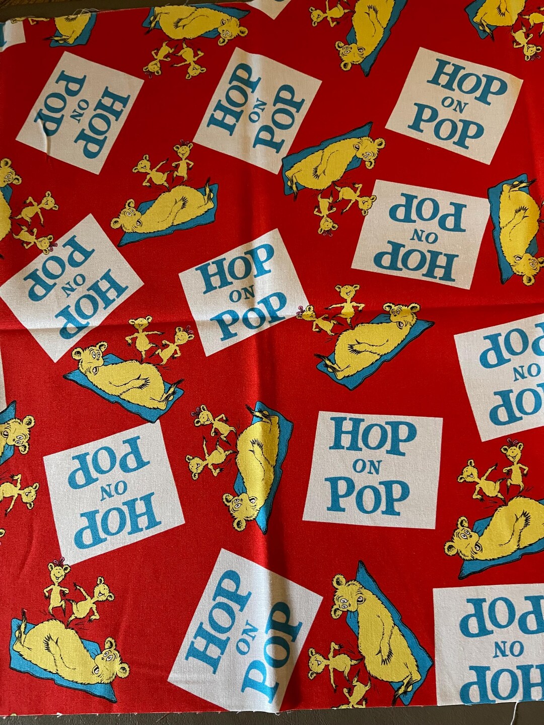 Dr Suess' "hop on Pop" From Robert Kaufman - Remnant - Etsy