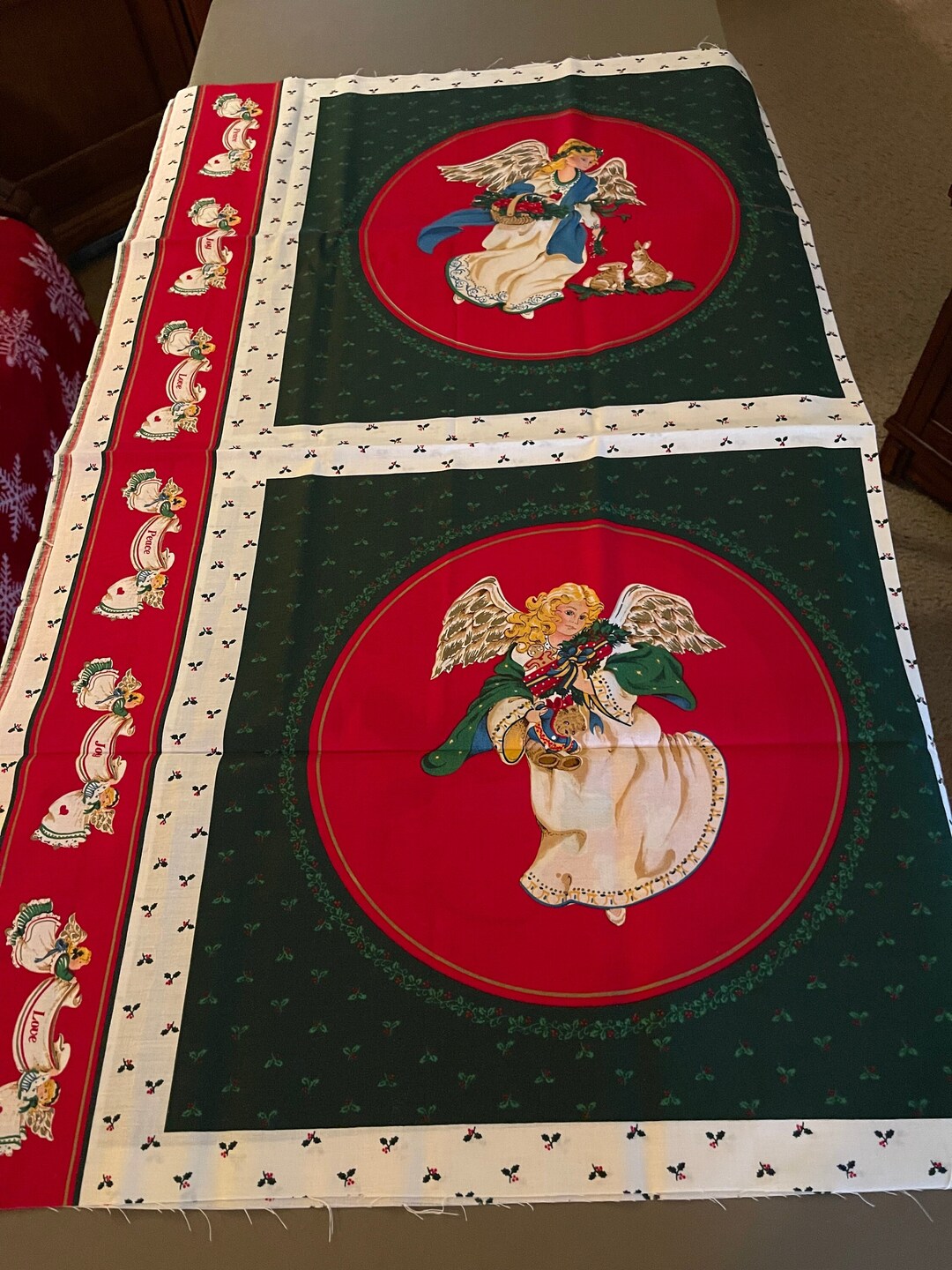 Christmas Angels Fabric Panel - Etsy