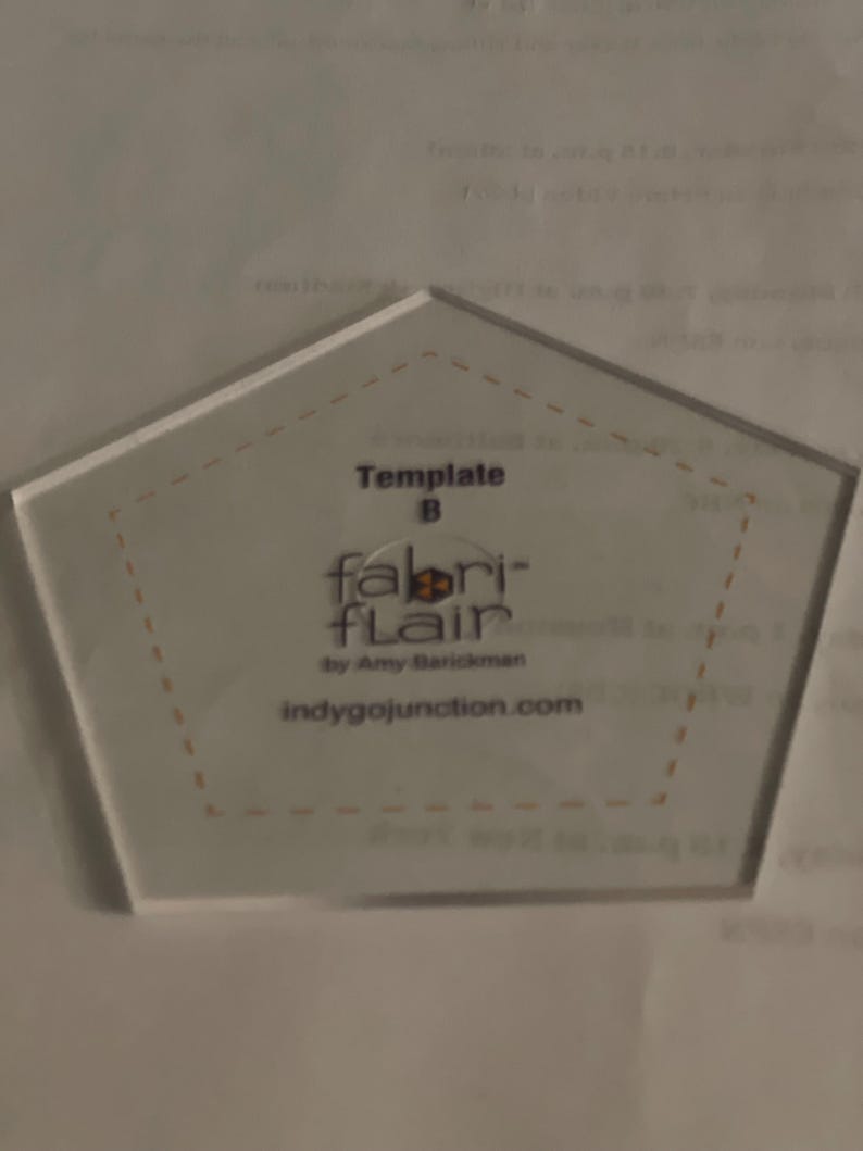 Pentagon Acrylic Template 4" by Amy Barickman/indygojunction - Etsy