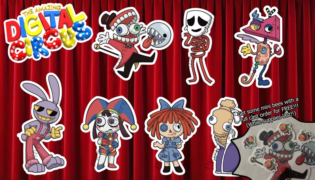 TADC Digital Circus Holographic Vinyl Stickers - Etsy UK