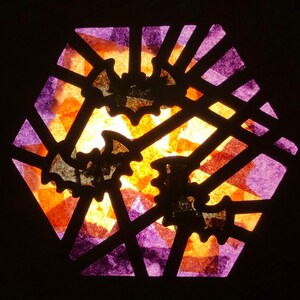 Halloween Paper Stained Glass Templates Halloween Paper Suncatcher Kid ...
