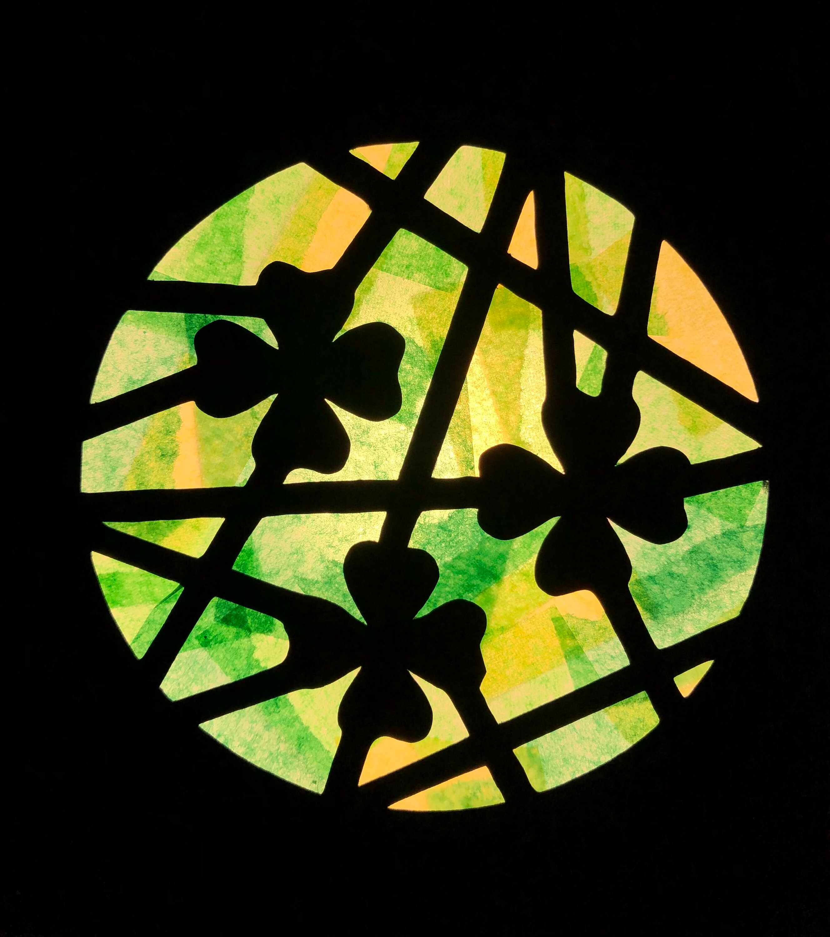 Shamrock Paper Sun Catcher| Digital Download| St. Patrick's Day Tissue ...