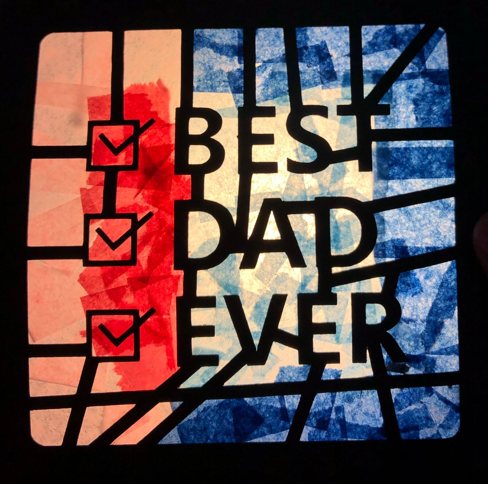 Happy Father's Day Suncatcher Templates Best Dad Ever Kid's Paper ...