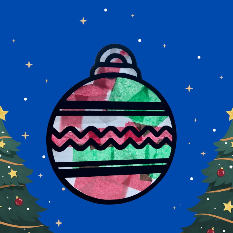 Christmas Paper Suncatchers Templates Christmas Paper Stained Glass Kid ...