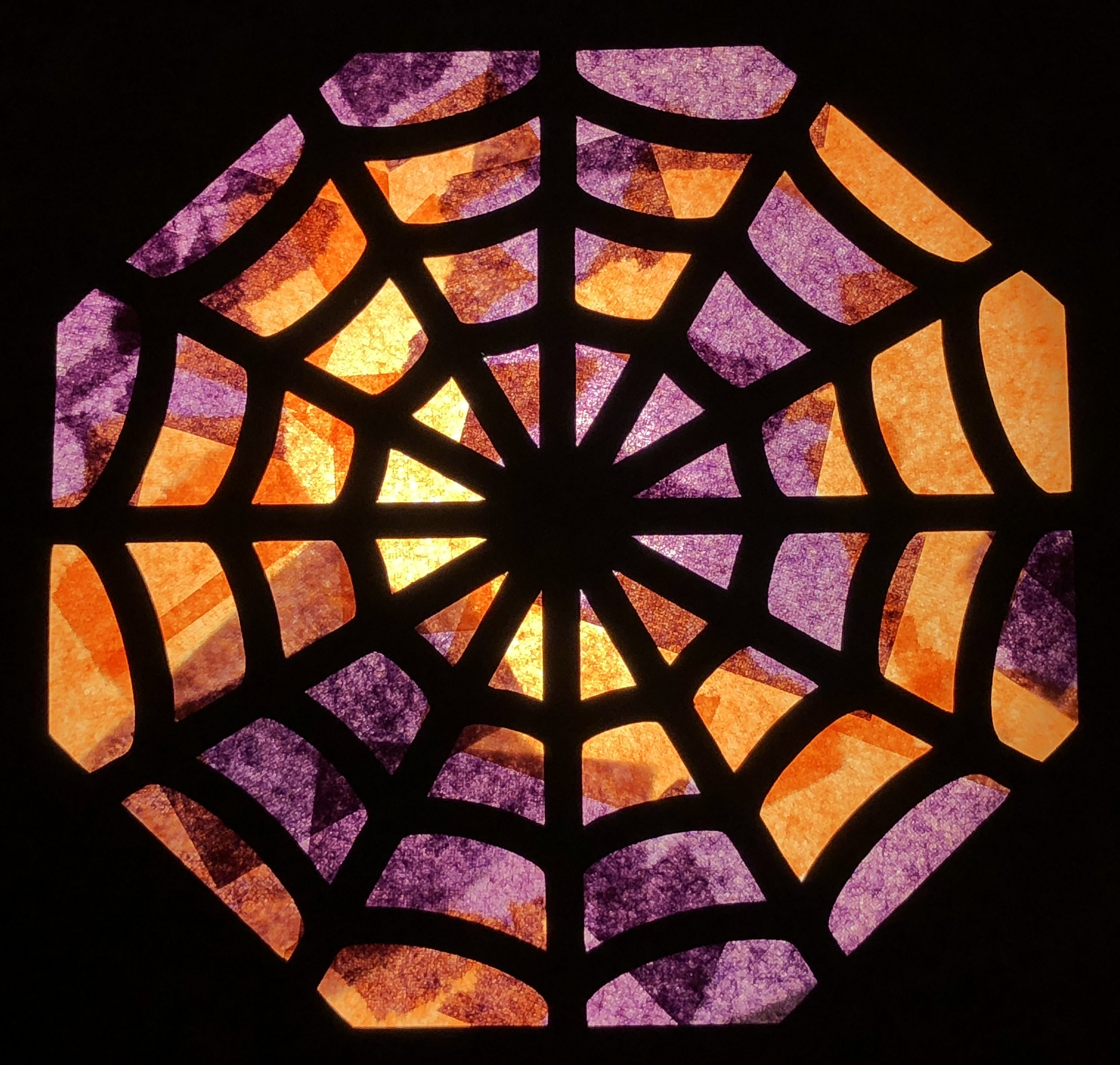 Halloween Paper Stained Glass Templates Halloween Paper Suncatcher Kid ...
