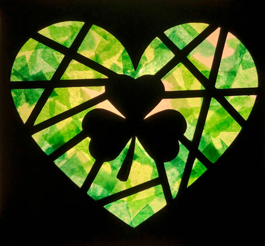 Shamrock Paper Sun Catcher| Digital Download| St. Patrick's Day Tissue ...