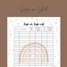 Sign-in Sheets Printable Sign in Sheet Attendance Sheet Drop off Form ...