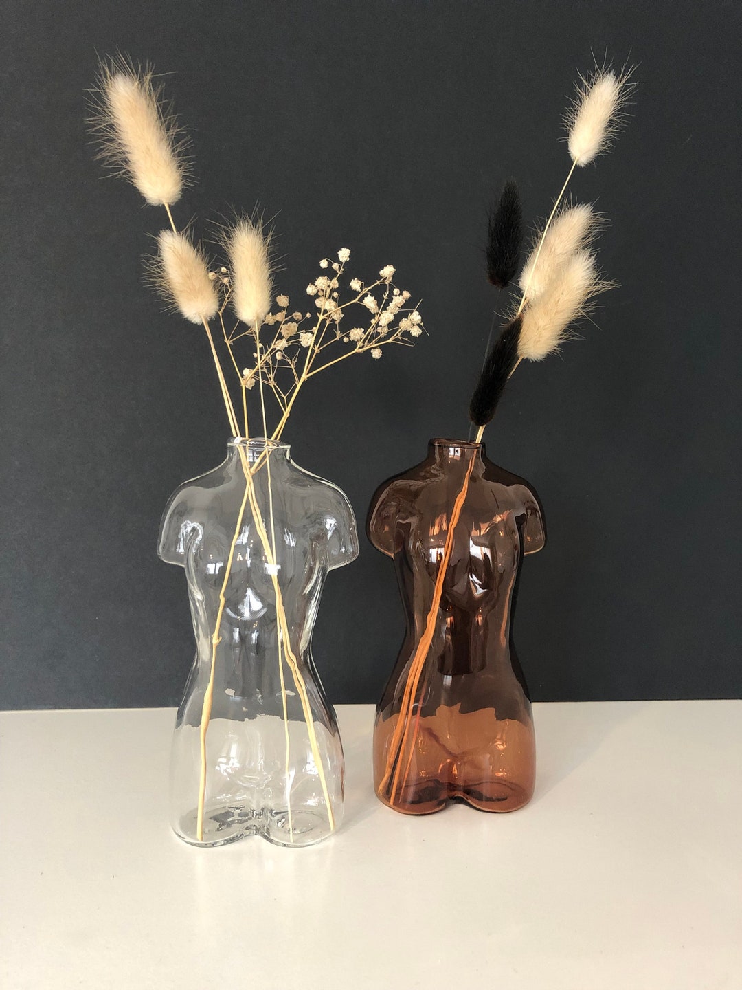 Vase de corps féminin en verre Vase en verre abstrait Vase pour corps ...