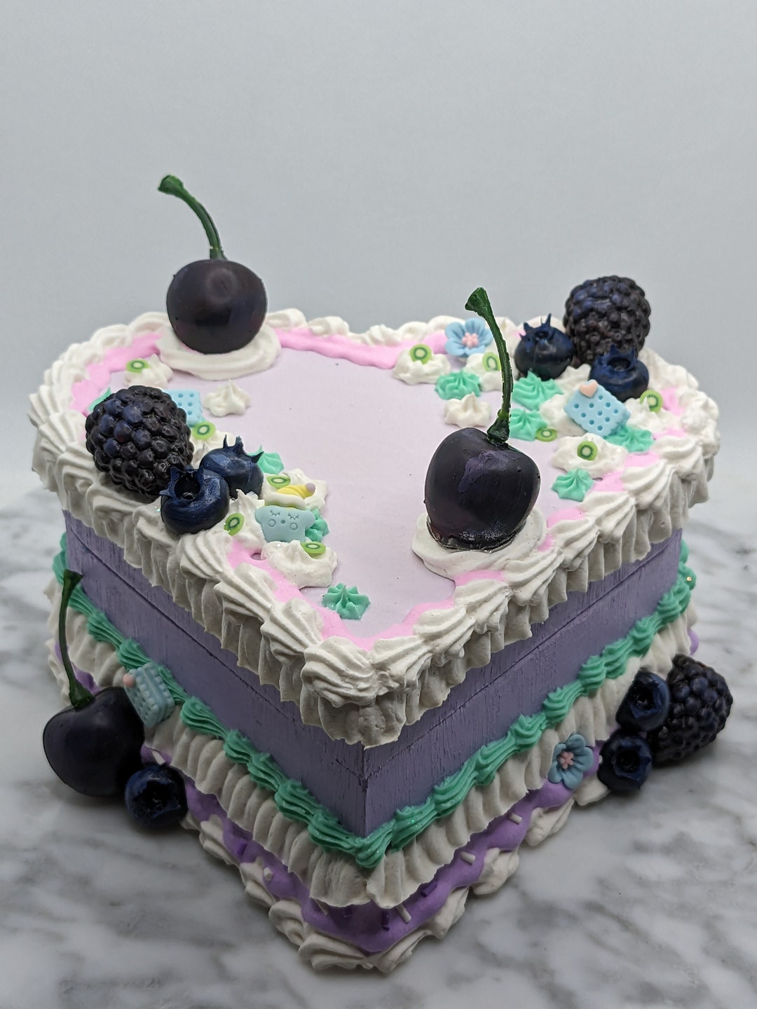 Fake Cake Decoden Heart Shaped Box - Etsy