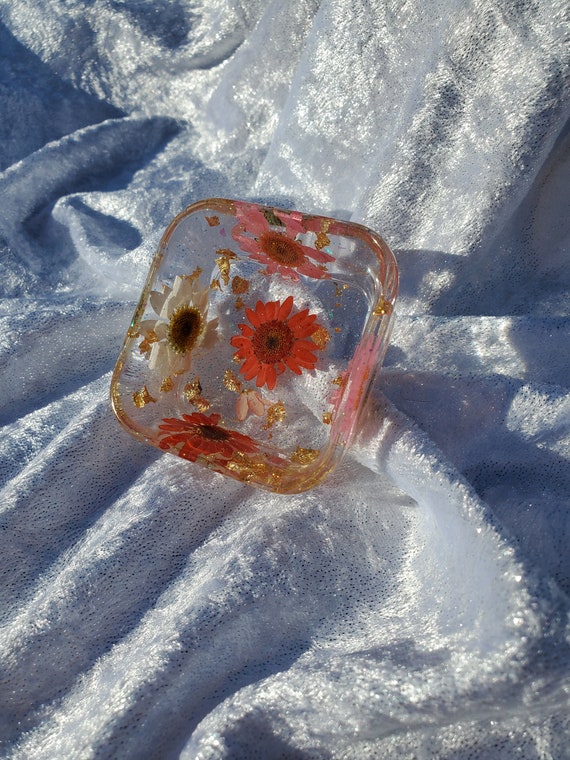 Decorative Trays Home Décor Grade B Square Trinket Dish gold flakes ...