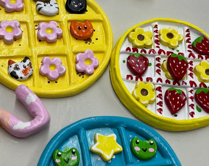 Tic Tac Toe Clay Set Game - Etsy
