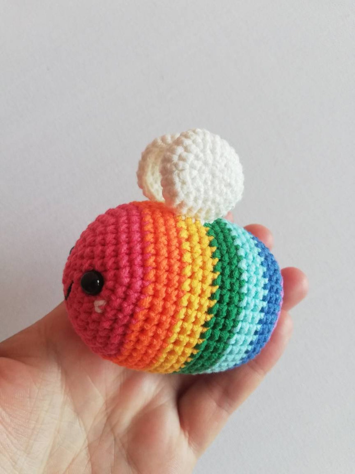 Crochet rainbow bee LGBT pride crochet bee crochet pride | Etsy
