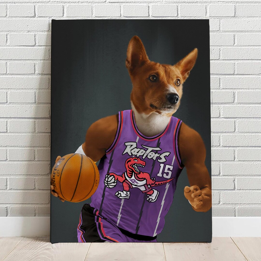 Custom Pet Portrait , Toronto Raptors, NBA Basketball , , Dog Cat ...
