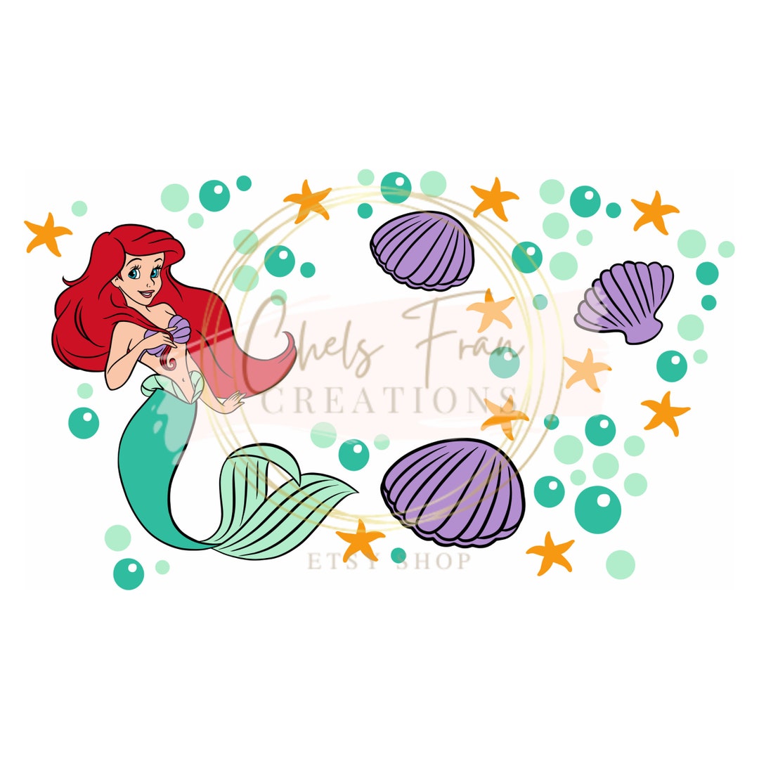 La Sirenita Ariel Conchas marinas bajo el mar Envoltura completa para ...
