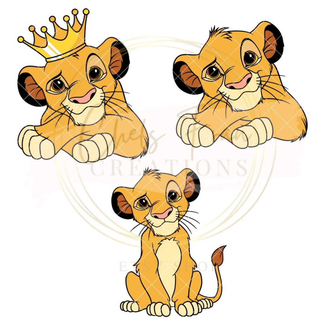 Baby Simba Svg Bundle SVG PNG DXF Files Cricut Silhouette - Etsy Australia